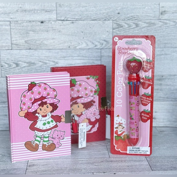 Office | Strawberry Shortcake Pen And Diary Bundle Scented Pen 2 ...